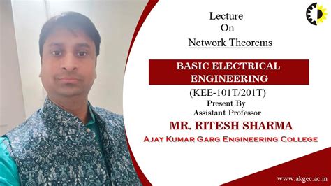 Network Theorems Basic Electrical Engineering By Mr Ritesh Sharma