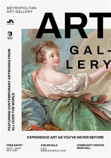 Art Exhibition Poster Template Free Photo Rawpixel