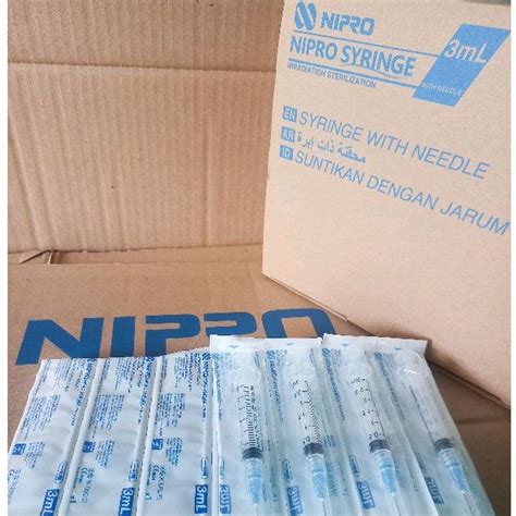 Jual Spuit Syringe 3cc 3ml Nipro Eceran Shopee Indonesia