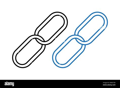 Chin Icon Hyperlink Chain Symbol Link Chain Icon Vector Illustration