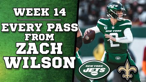 Zach Wilson Highlights Week 14 Every Pass Vs Saints Youtube