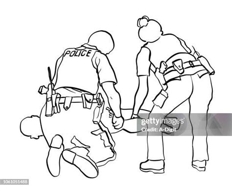 93 Police Arresting Criminal Drawing High Res Illustrations Getty Images