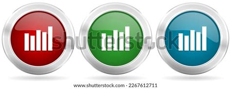 Graph Diagram Vector Icon Set Red Stock Vector Royalty Free Shutterstock