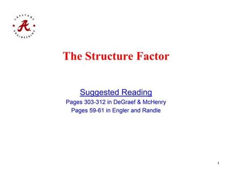 Structure Factor Calculations For X Ray Diffraction Pattern Pptx