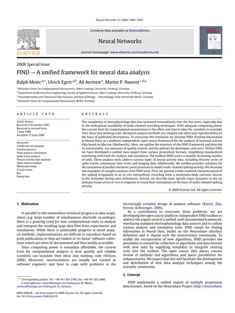 PDF FIND A Unified Framework For Neural Data Analysis
