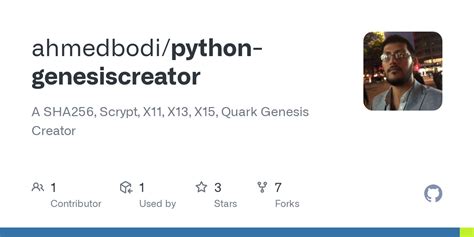 Github Ahmedbodipython Genesiscreator A Sha256 Scrypt X11 X13 X15 Quark Genesis Creator