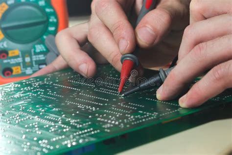 PCB Testing Stock Photo Image Of Measurement Board Probe