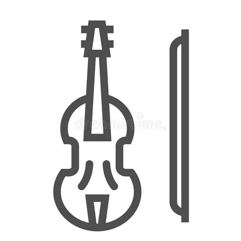 Violin Line Icon Musical And Instrument Viola Sign Vector Graphics A Linear Pattern On A