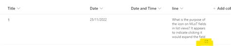 What Is The Icon On Multiple Line Of Text Fields In List Views