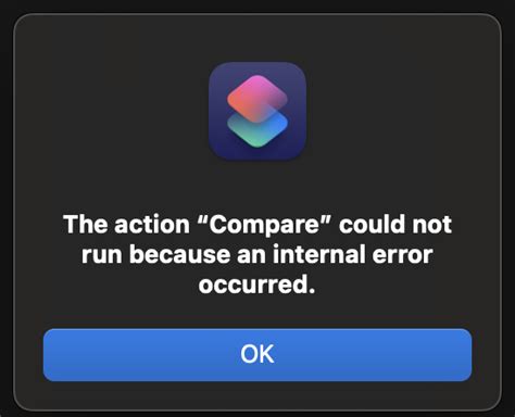 Macos Basic App Intent Always Showing Error In Shortcuts App The Action Could Not Run Because