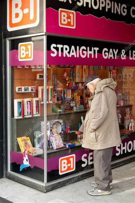 Man Looks At Sexshop Showcase In Amsterdam Stock Editorial Photo Mliss