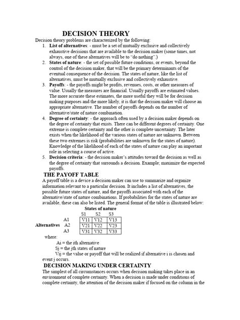 Practical Decision Theory Pdf Applied Mathematics Probability Theory