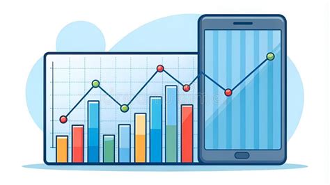 Visualize With Graph And Chart Marketing Growth Market Trend Analysis On Smartphone With Line
