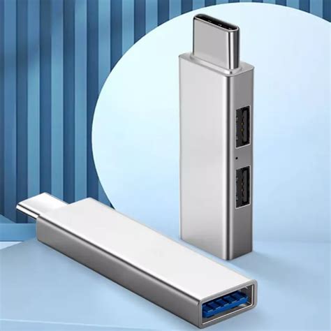 3 Ports Usb 3 0 Expander Type C Hub Otg Data Transfer For Laptop Pc Hdd