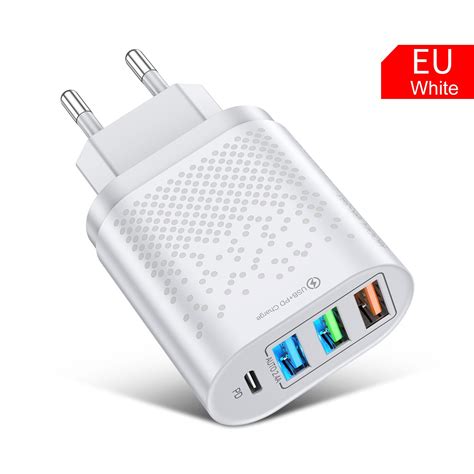 Uslion 4 Port Usb C Lader Type C Mobiele Telefoon Vicedeal
