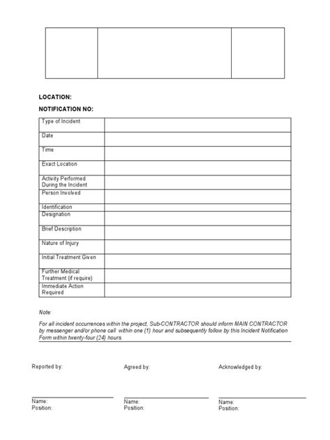Incident Notification Form Pdf