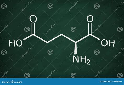 Glutamic Acid Molecular Structure Glutamate Skeletal Chemical Formula
