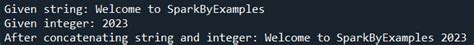 Concatenate String And Int In Python Spark By Examples