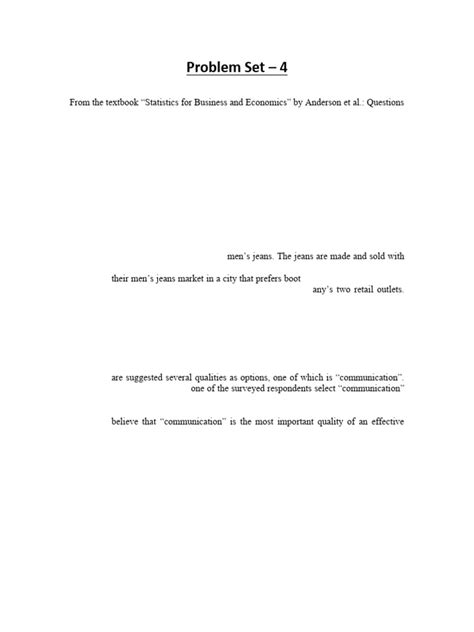 problem sheet 4 pdf sampling statistics statistical theory