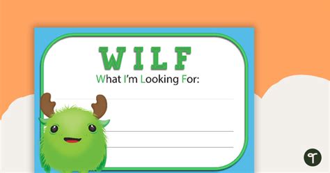 What Im Looking For Wilf Poster Teach Starter