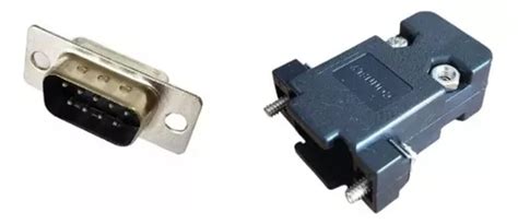 Conector Db9 Macho Capa Plástica Preta Kit Curto 25 Kits Frete Grátis