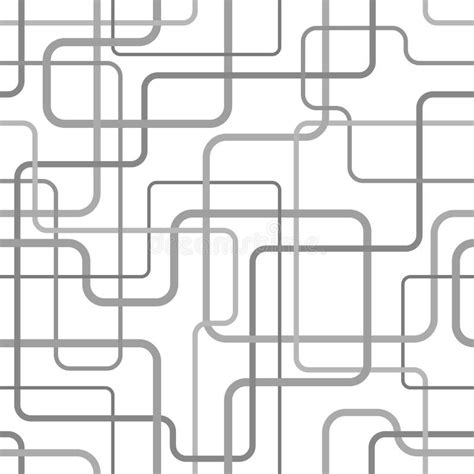 Line Seamless Pattern Repeating Black Waves On White Background Prints Curves Lattice