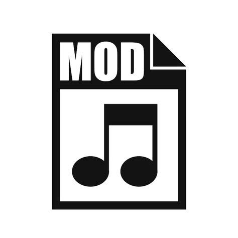 premium vector mod file icon flat design style