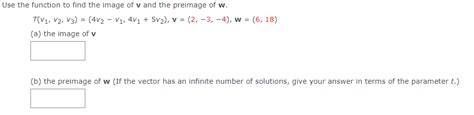 Solved Se The Function To Find The Image Of V And The Chegg Com