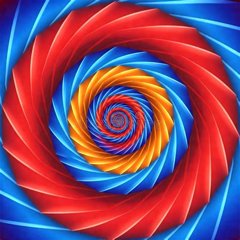Spinning Hypnotic Vibrant Color Spiral Ai Stock Illustration