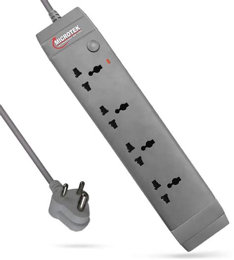 Microtek Spike Guard 4 Socket With Single Switch 4 Socket Extension Boards Price In India Buy