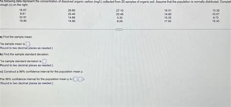 Solved A Find The Sample Mean The Sample Mean Is Found To Chegg Com