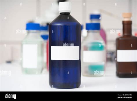 Glass Laboratory Bottles Stock Photo Alamy