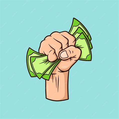 Premium Vector Holding Money Cartoon Vector Illustration