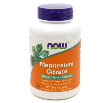 Магний Now Foods Magnesium Citrate (120 капс) купить в Минске