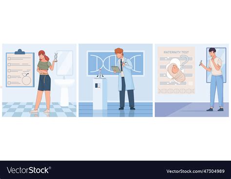 Genetic Test Square Compositions Royalty Free Vector Image