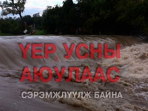 ⚠️ ️Үерийн аюулаас Ус цаг агаар орчны мэдээ мэдээлэл