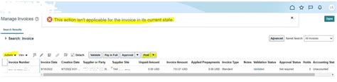 Getting Errorthe Action Isnt Applicable For The Invoice In Its Current State When Posting
