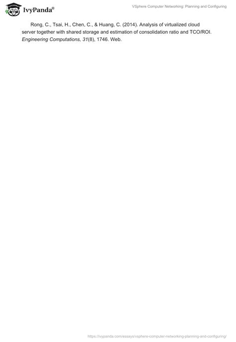 Vsphere Computer Networking Planning And Configuring 604 Words Report Example