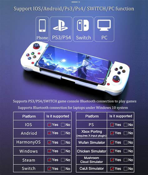 Game Pad Controller Bluetooth Gamepad Telescopic Gaming IOS Android HarmonyOS Gaming