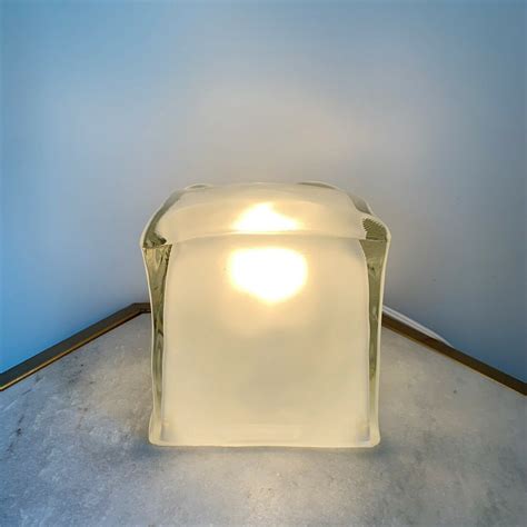 Ikea Ice Cube Iviken Glass Table Lamp Vintage Design 90s Ice Cube Etsy