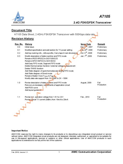 A7105 Detailed Pdf Microcontroller Modulation A7105 Detailed Pdf Microcontroller Modulation
