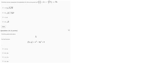 Solved Find The Normal Component Of Acceleration For The