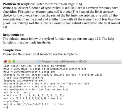 Solved Problem Description Refer To Exercise 6 On Page 116