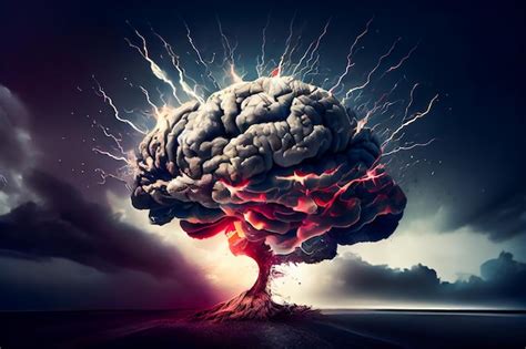 Premium Photo Thinking Of Human Brain Problemsolving Power Of Human Brainstorm Generative Ai