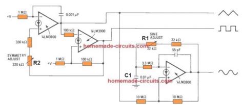 10 Useful Function Generator Circuit Diagrams Explained - Homemade Circuit Projects