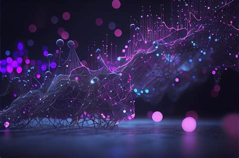 Premium Ai Image Abstract Technology Futuristic Digital Concept Square Pattern With Lighting