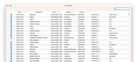Importing Bank And Credit Card Statements With Csv Import In Cashculator Cashculator For Mac