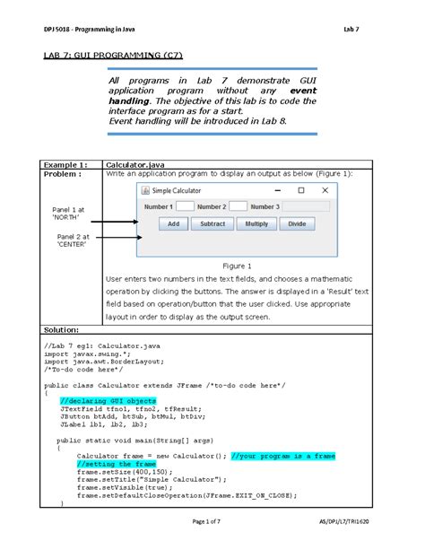 128582 Lab 7 Learn Chap 7 Dpj 5018 Programming In Java Lab 7 Lab 7