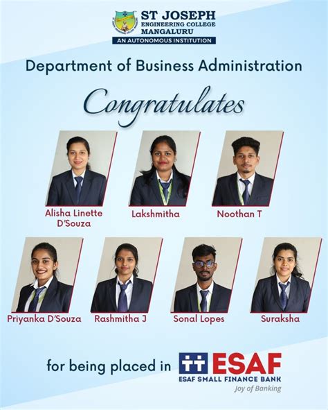 St Joseph Engineering College Mangaluru On Linkedin Placed