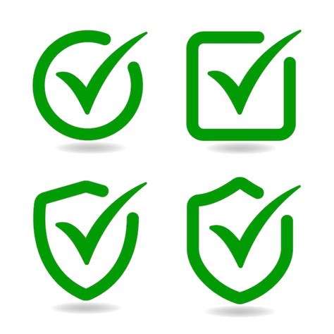 Premium Vector Green Check Mark Icon Set And Tick Symbol In Green